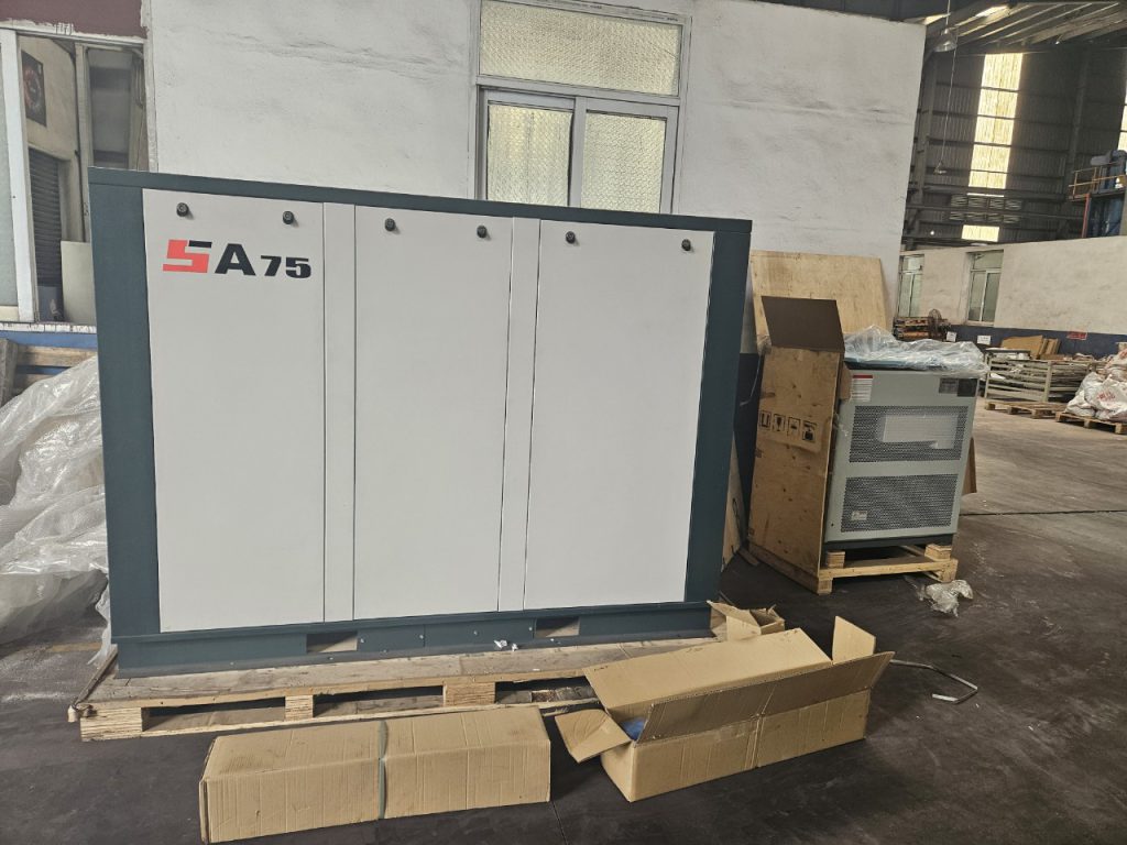 Bàn giao bộ máy nén khí SA75A, máy sấy khí, lọc khí Fusheng - Thiết bị Winair